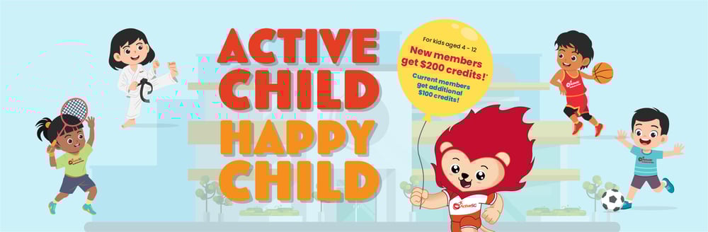 Enjoy the benefit of signing up your child for an ActiveSG membership